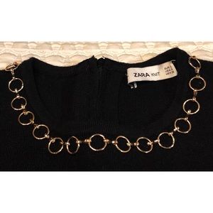 Zara | Tops | Zara Black Mini Skirt Top With Chain Detail | Poshmark